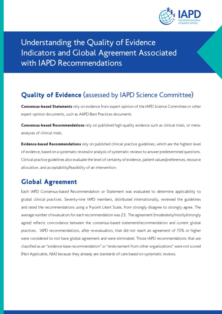 IAPD Consensus Recommendations – IAPD